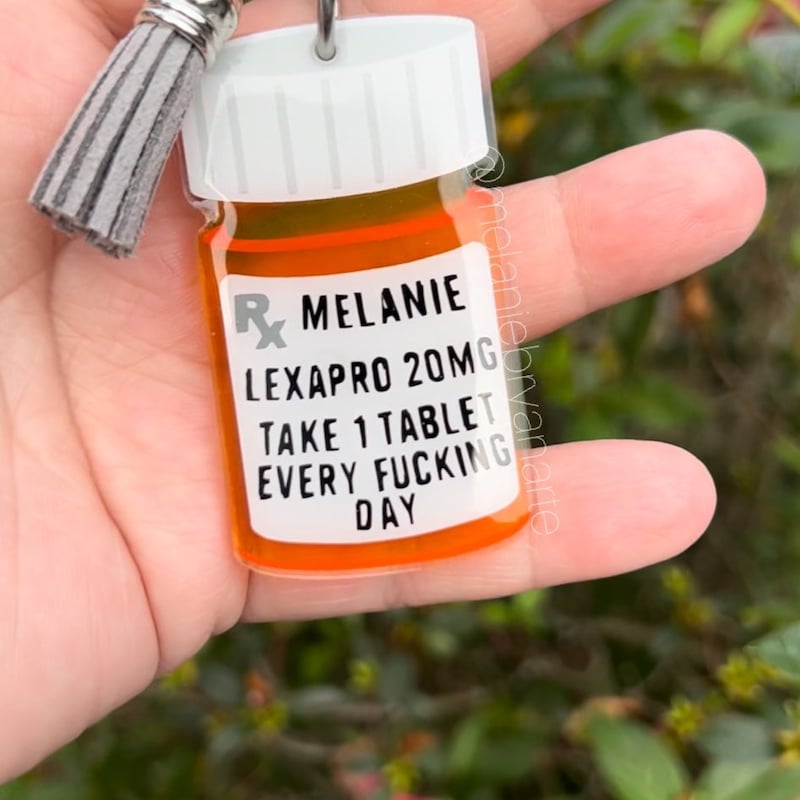 Vial Pill Keychain - Etsy