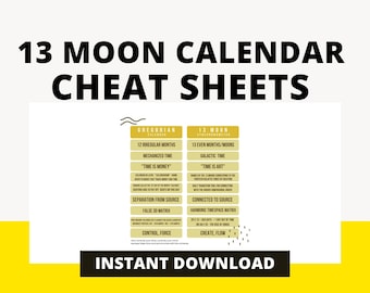 13 Moon Calendar - Etsy