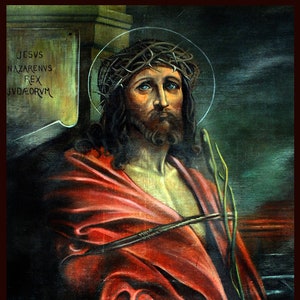 Christ in the Red Robe and the Crown of Thorns - Etsy