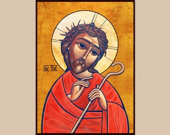 Christ in the Red Robe and the Crown of Thorns | Etsy