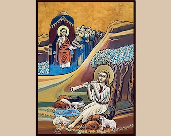 Bishop David, Pope Kyrillos, David the Prophet Icon - Saints Icon ...