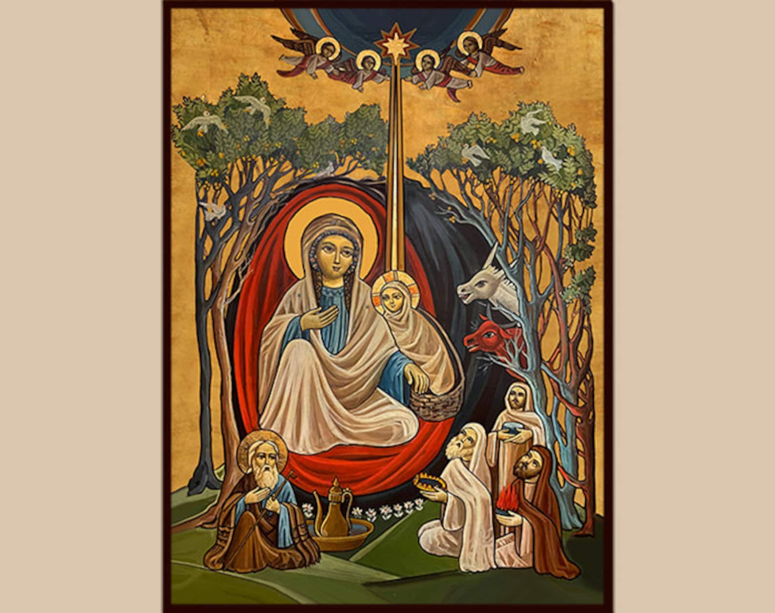 Icône de la Nativité copte #1 - Etsy France
