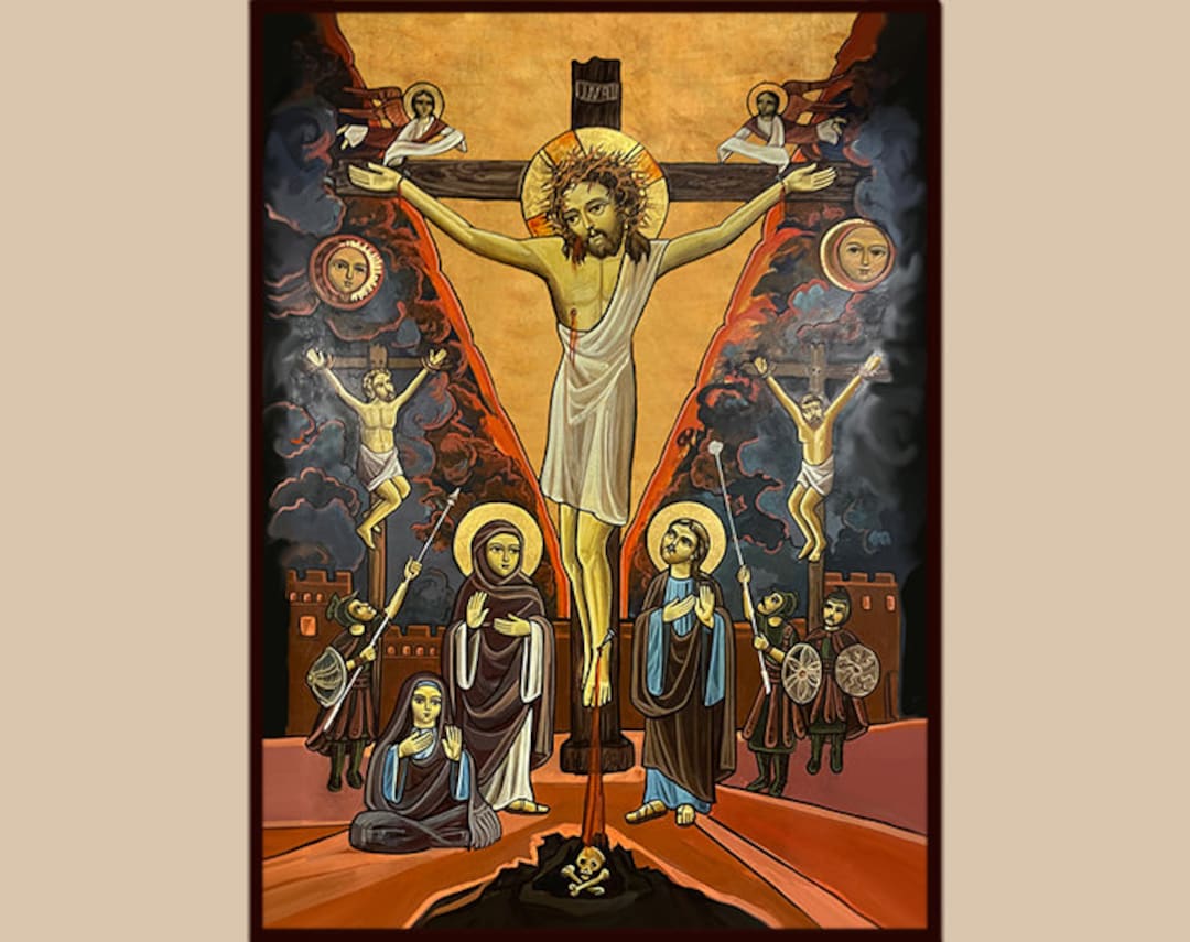 The Crucifixion Icon - Etsy