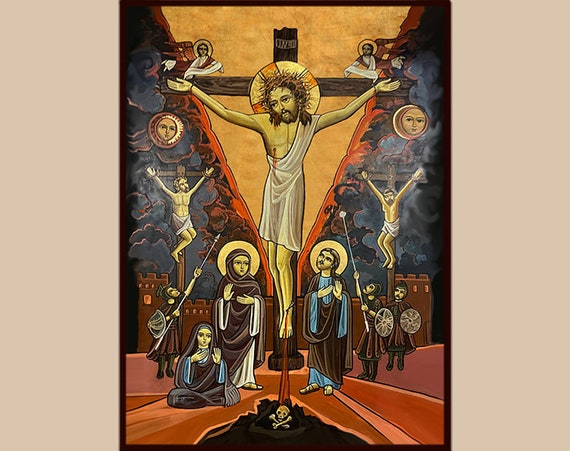 The Crucifixion Icon | Etsy