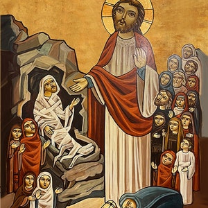 Raising of Lazarus - Coptic Icon - Etsy