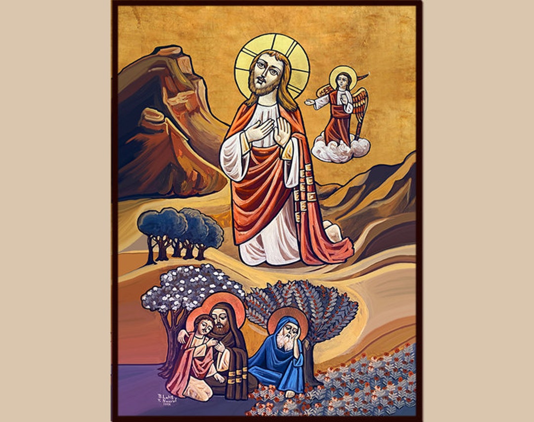 Garden of Gethsemane - Coptic Icon - Etsy