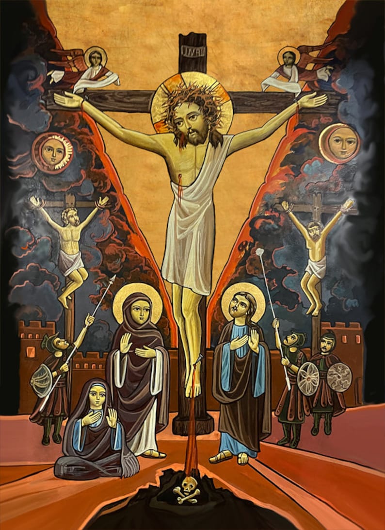 The Crucifixion Icon | Etsy