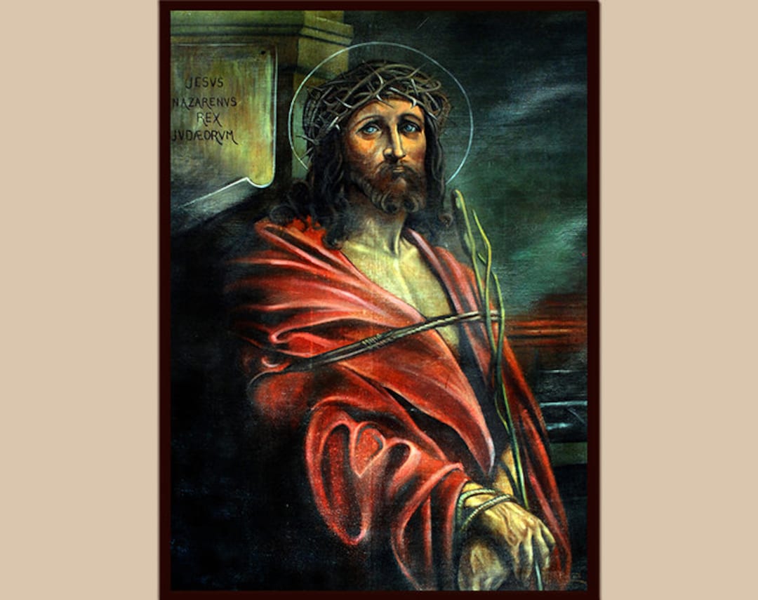 Christ in the Red Robe and the Crown of Thorns - Etsy