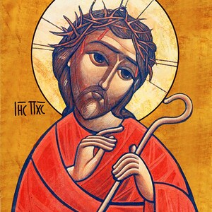 Christ in the Red Robe and the Crown of Thorns - Etsy