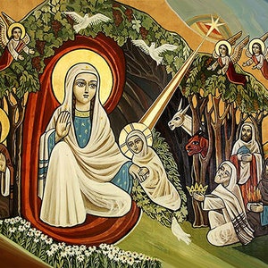 Coptic Nativity Icon #2 - Etsy