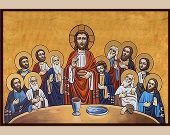 The Last Supper, Ο Μυστικός Δείπνος Hand Painted Greek Orthodox ...