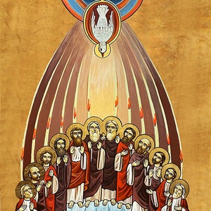 The Pentecost Coptic Icon - Etsy