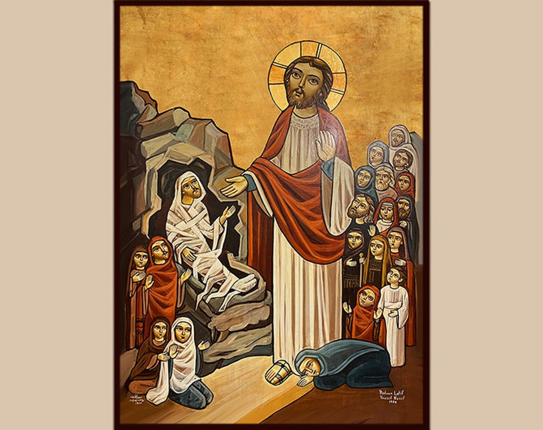 Raising of Lazarus - Coptic Icon - Etsy