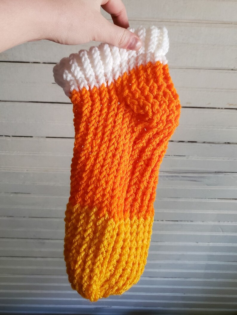 Hand Knitted Candy Corn Slipper Socks festive - Etsy 日本