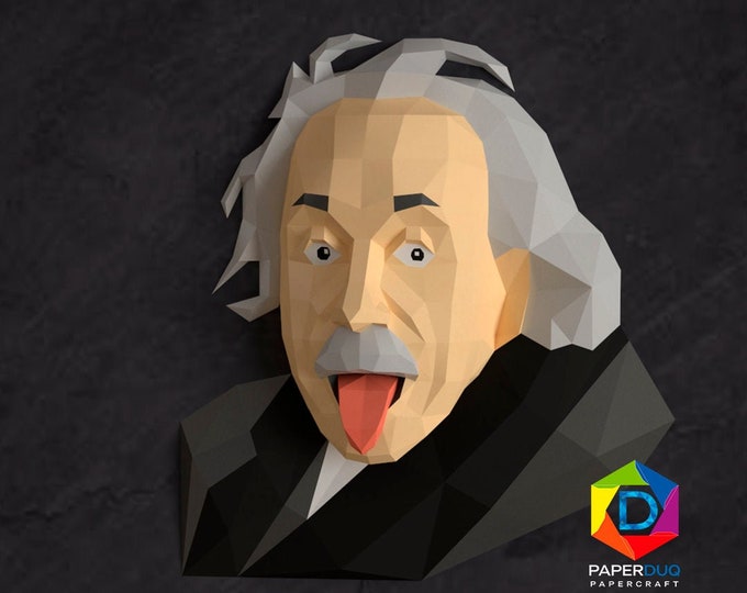 Albert Einstein PDF Papercraft Template - PDF Papercraft Template - Etsy