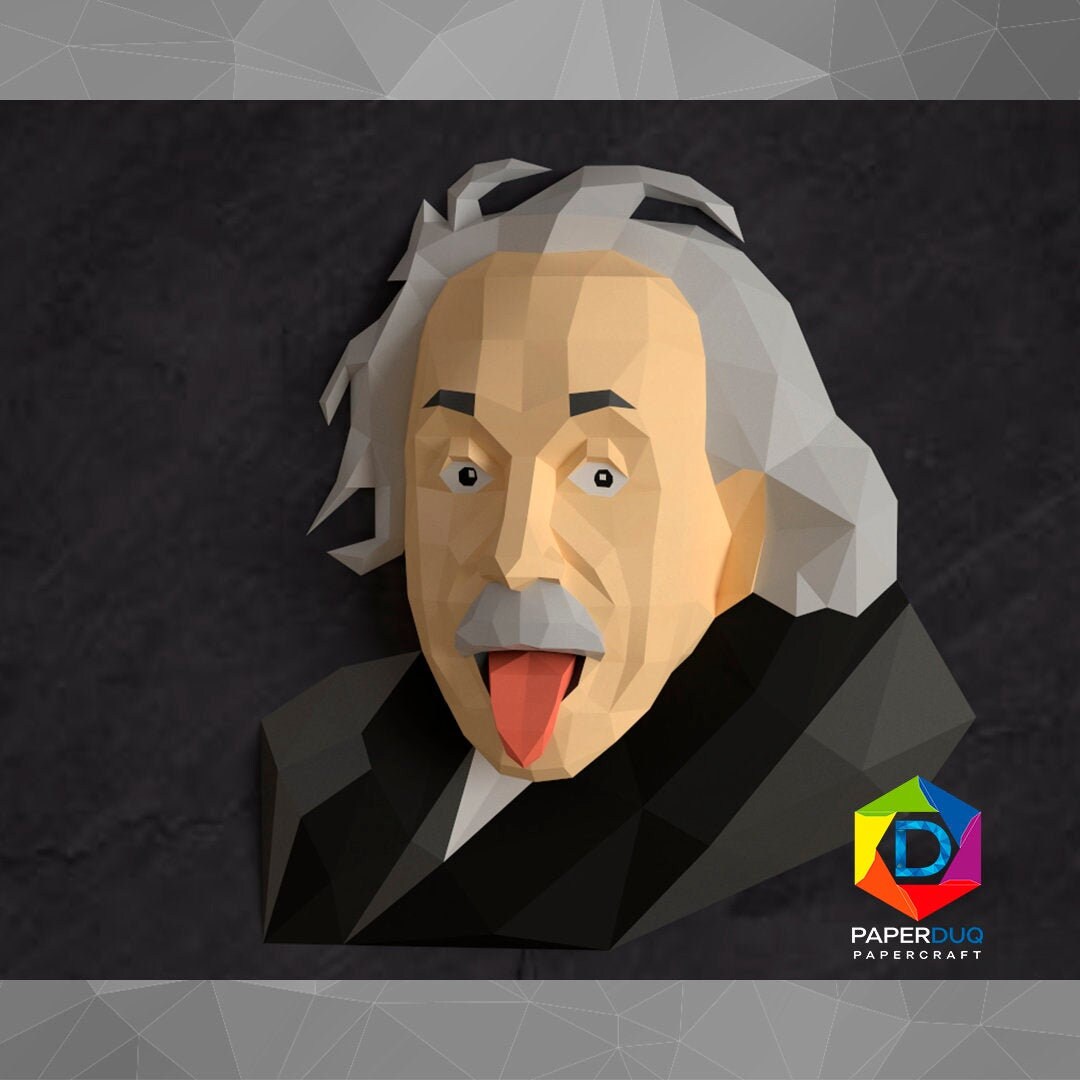 Albert Einstein PDF Papercraft Template PDF Papercraft Template - Etsy