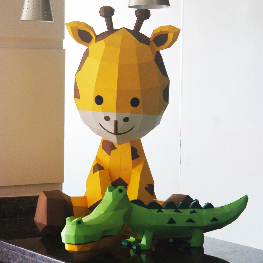 Crocodile papercraft PDF Template PDF Papercraft Template - Etsy Australia