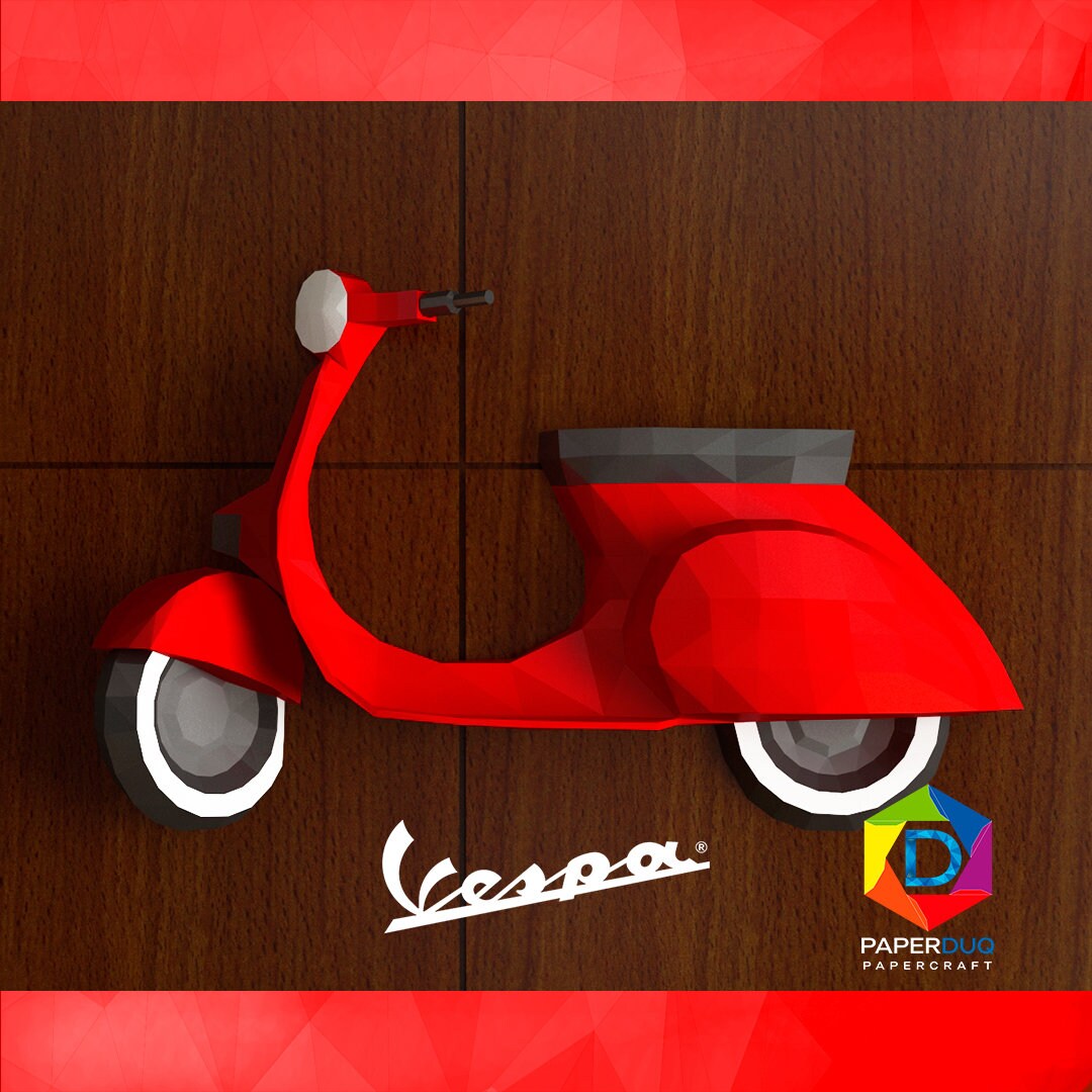 Vespa PX150 papercraft PDF Template PDF Papercraft Template - Etsy
