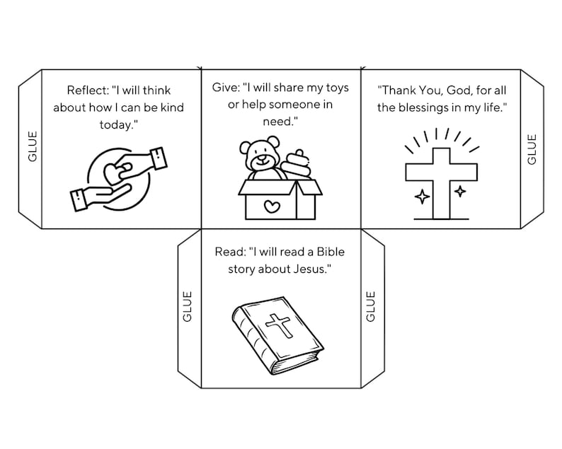 Lenten Prayer Cube for Kids: Christian Craft (digital Download) - Etsy UK