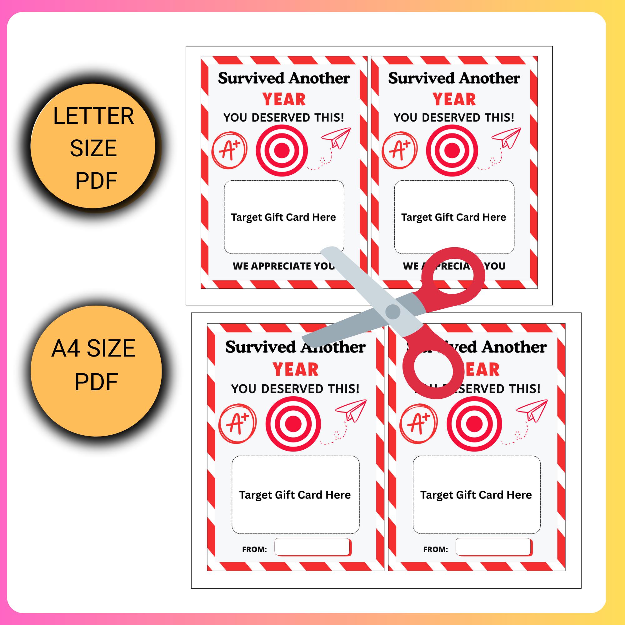 Target Gift Card, Thanks for Keeping Us on TARGET, Teacher Appreciation ...