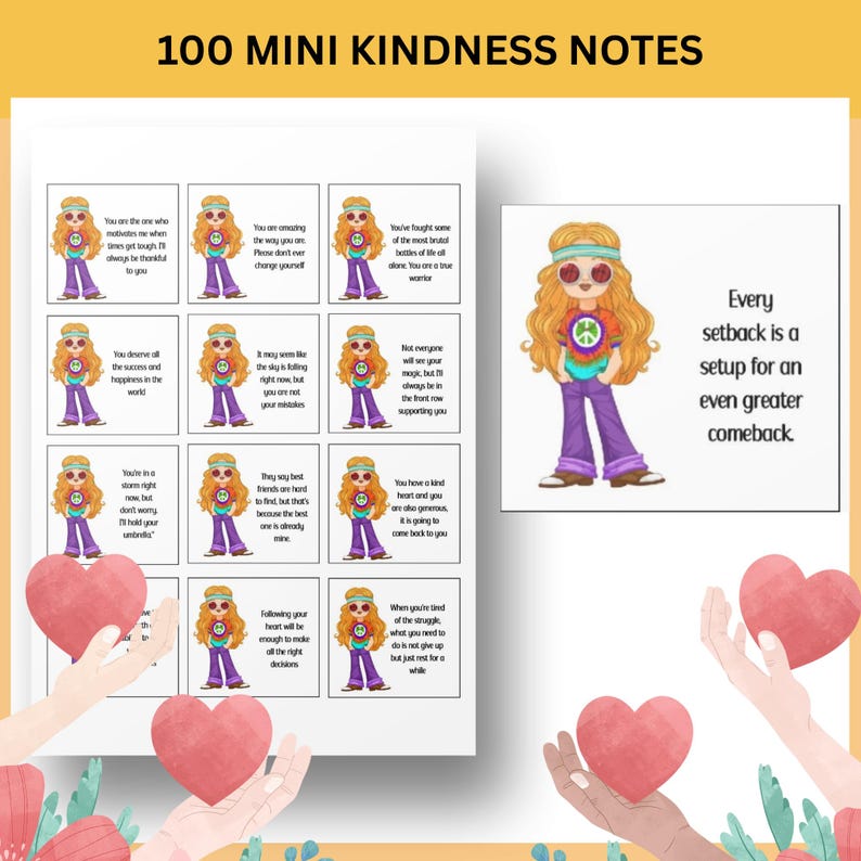 Mini Encouragement Cards, Printable Motivational Tags,positive Desk ...