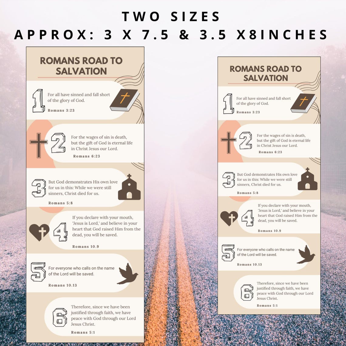 Romans Road to Salvation Printable Bookmarks: Bible Activity (PDF) - Etsy