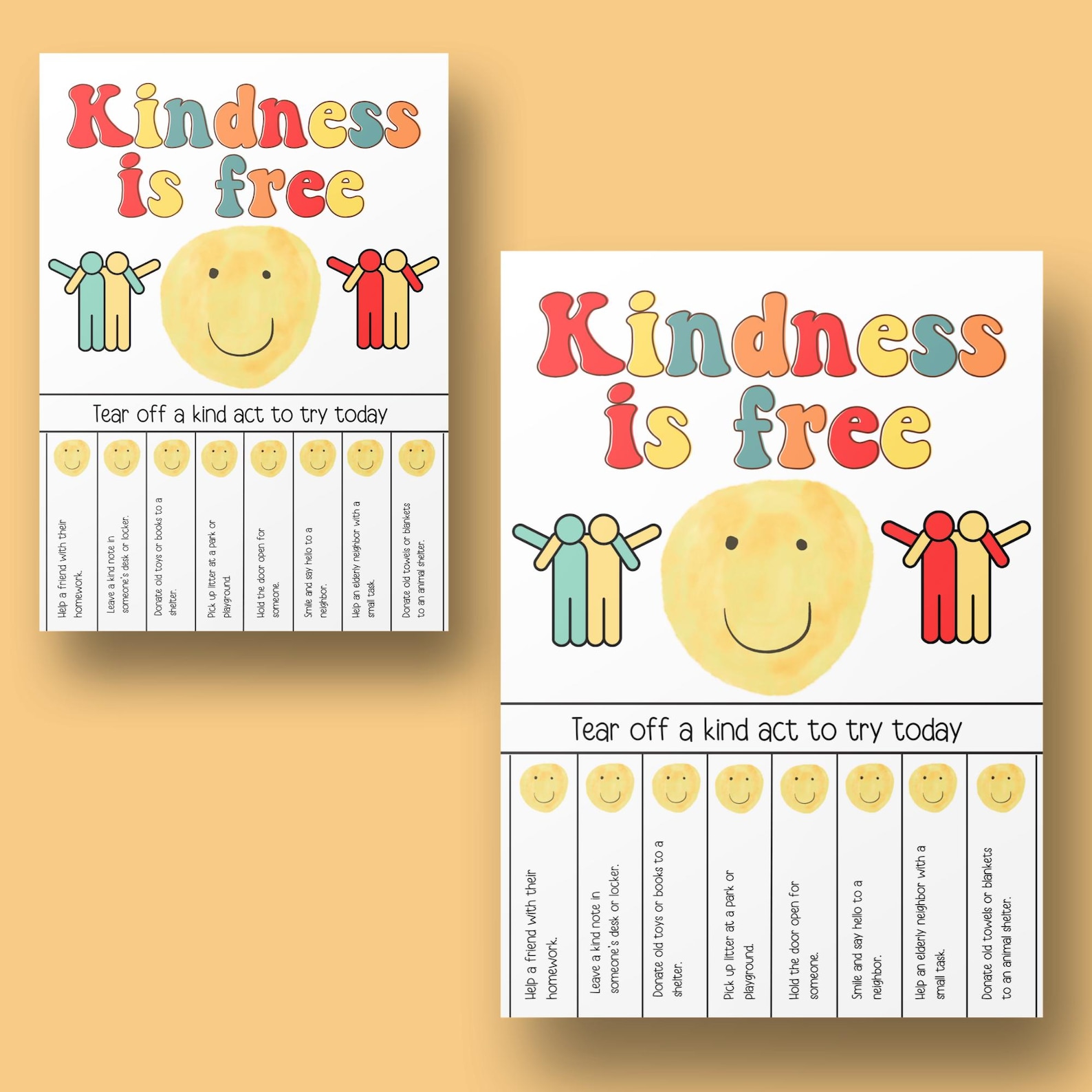 Kindness Tear off Flyer - Compliment Printable - Spread Positivity ...