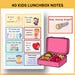 Printable Lunchbox Notes for Kids - Positive Affirmations - Back to ...
