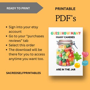 Guess How Many Candies Are in the Jar - Printable Candy Guessing Game ...