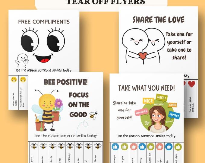 Editable Positive Affirmations for Kids, You Matter Tear off Flyer ...