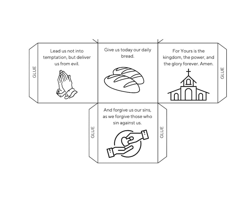 Printable Prayer Cube Bible Verse Craft for Kids - Sunday School Lesson ...