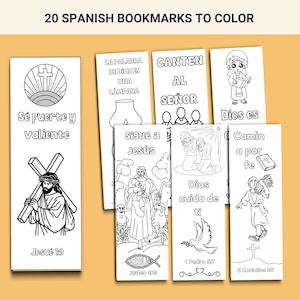 Spanish Bible Verse Bookmarks, Printable Christian Bookmark Coloring ...