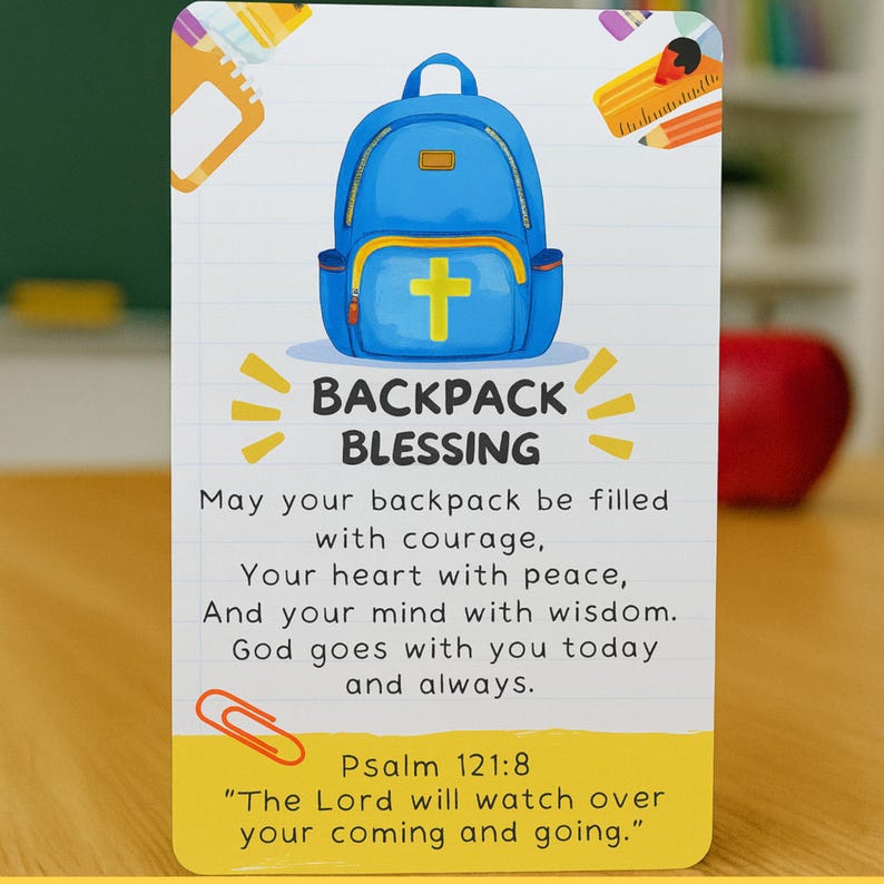 Christian Backpack Tags Printable – Bible Kids Name Tag PDF | Sunday ...