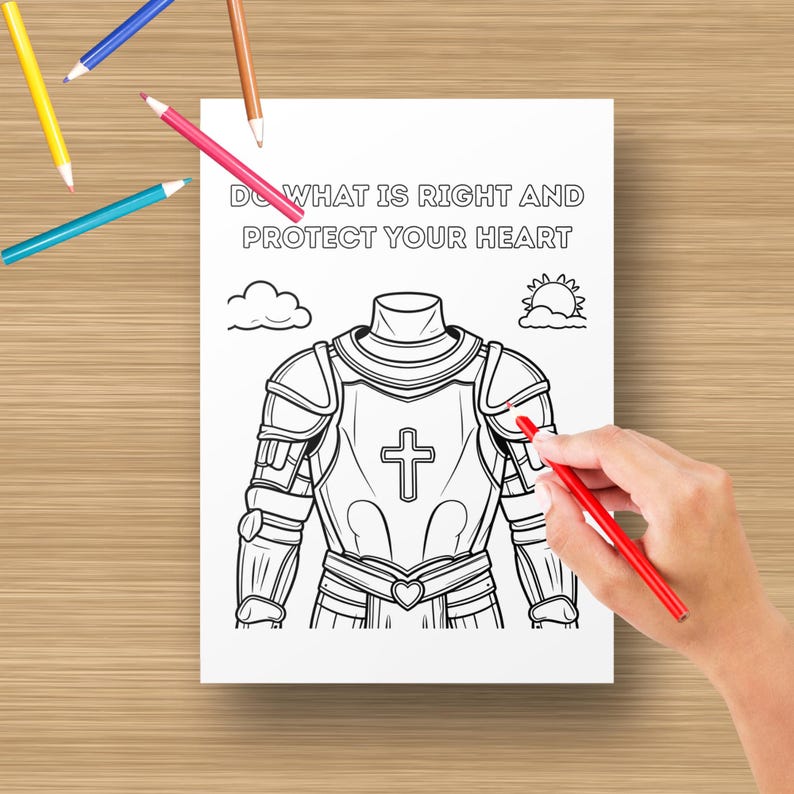 Armor of God Sunday School Lesson - Bible Coloring Pages - Kids ...