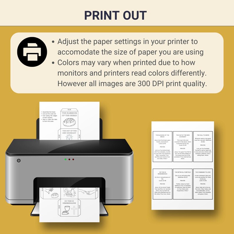 Last Supper Prayer Cube Craft Printable Sunday School Story Bible ...