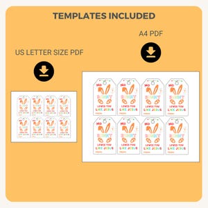 No Bunny Loves You Like Jesus Printable Gift Tag, Editable Easter ...