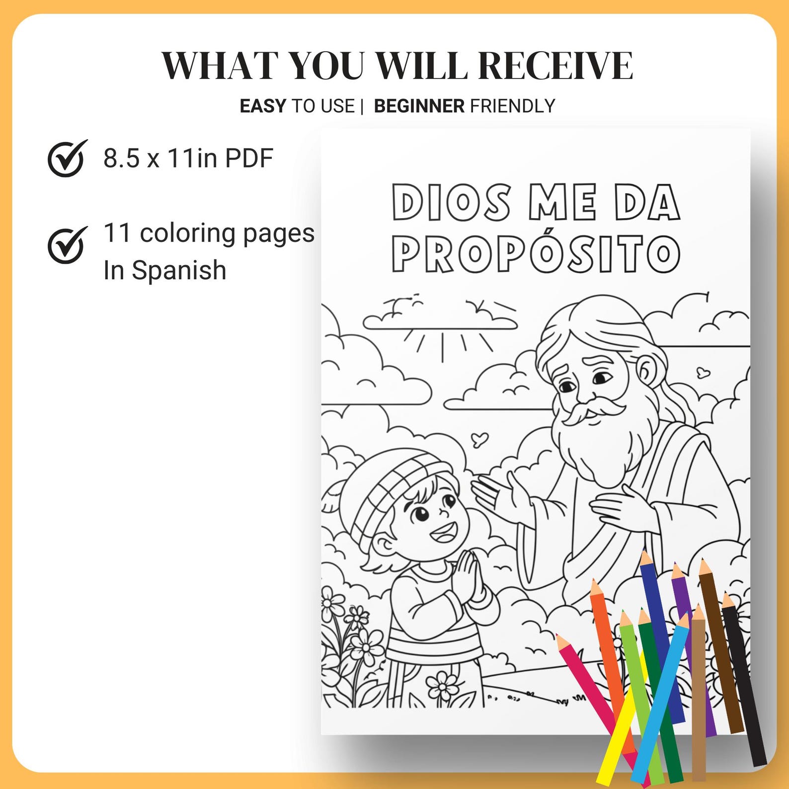 Spanish Bible Verse Coloring Pages for Kids - En Español - Sunday ...
