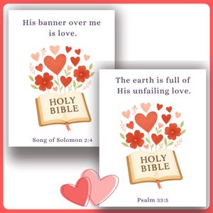 Christian Valentine Cards Set | Valentines Day Scripture Greeting Cards ...