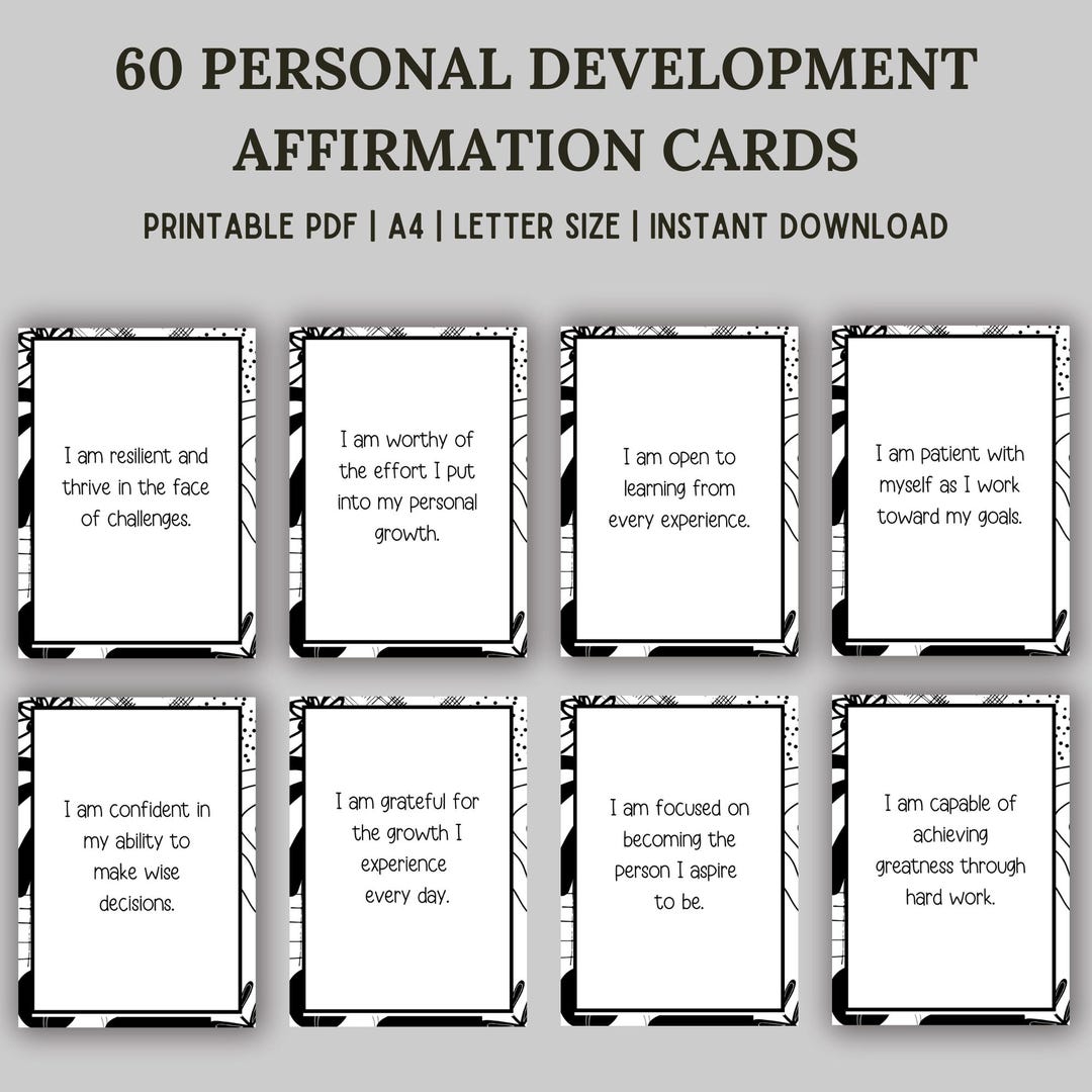 Goal Setting Cards for Success - Motivational Desk Accessory - Personal ...