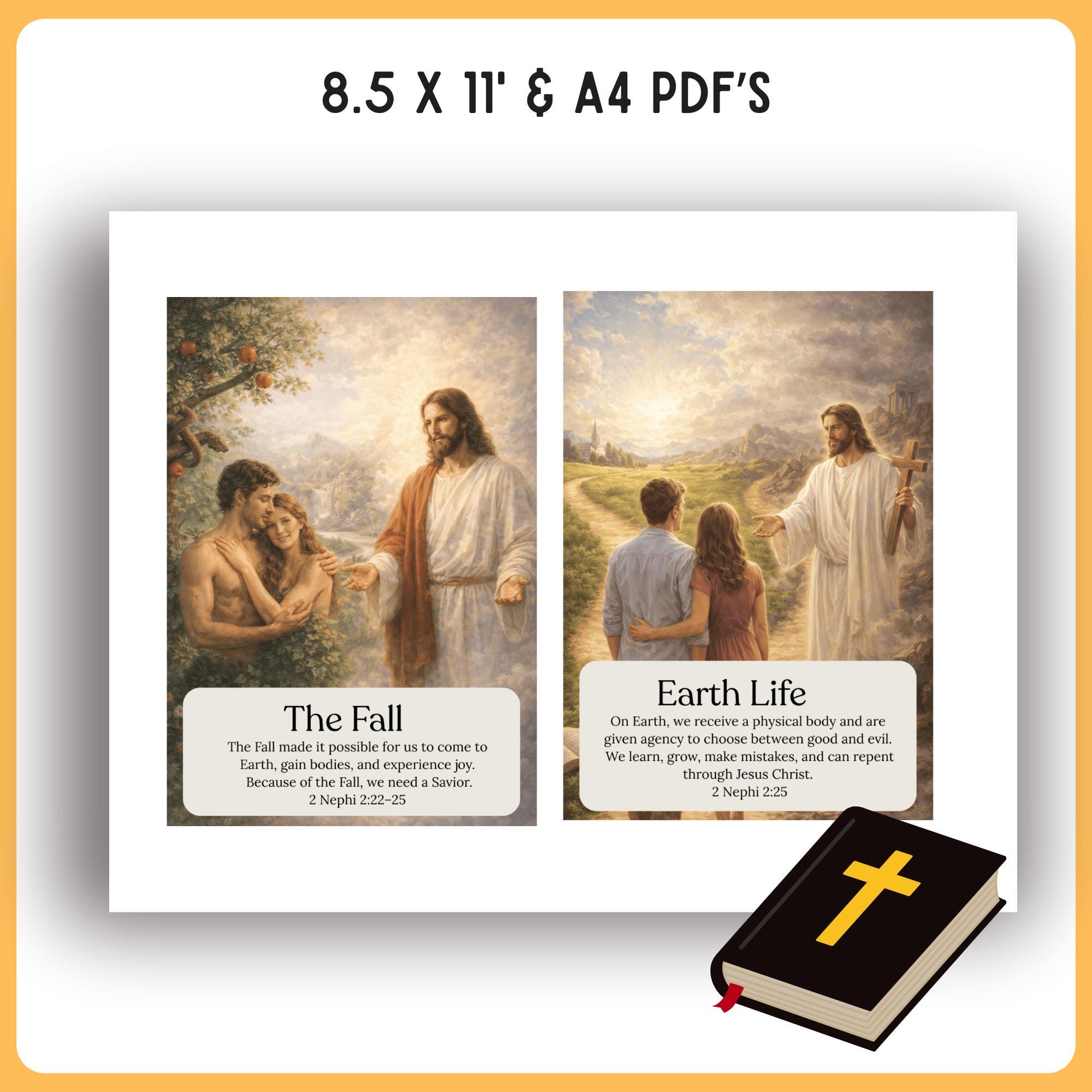 Plan of Salvation Lds Cards for Family & Missionary Lessons - Etsy Canada