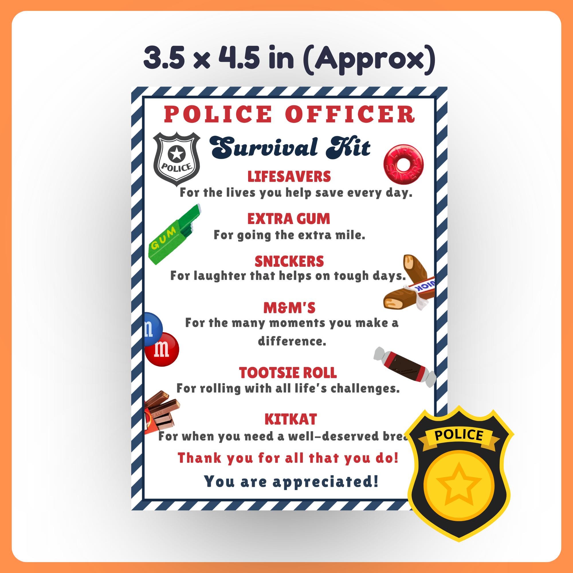 Police Officer Survival Kit - Etsy