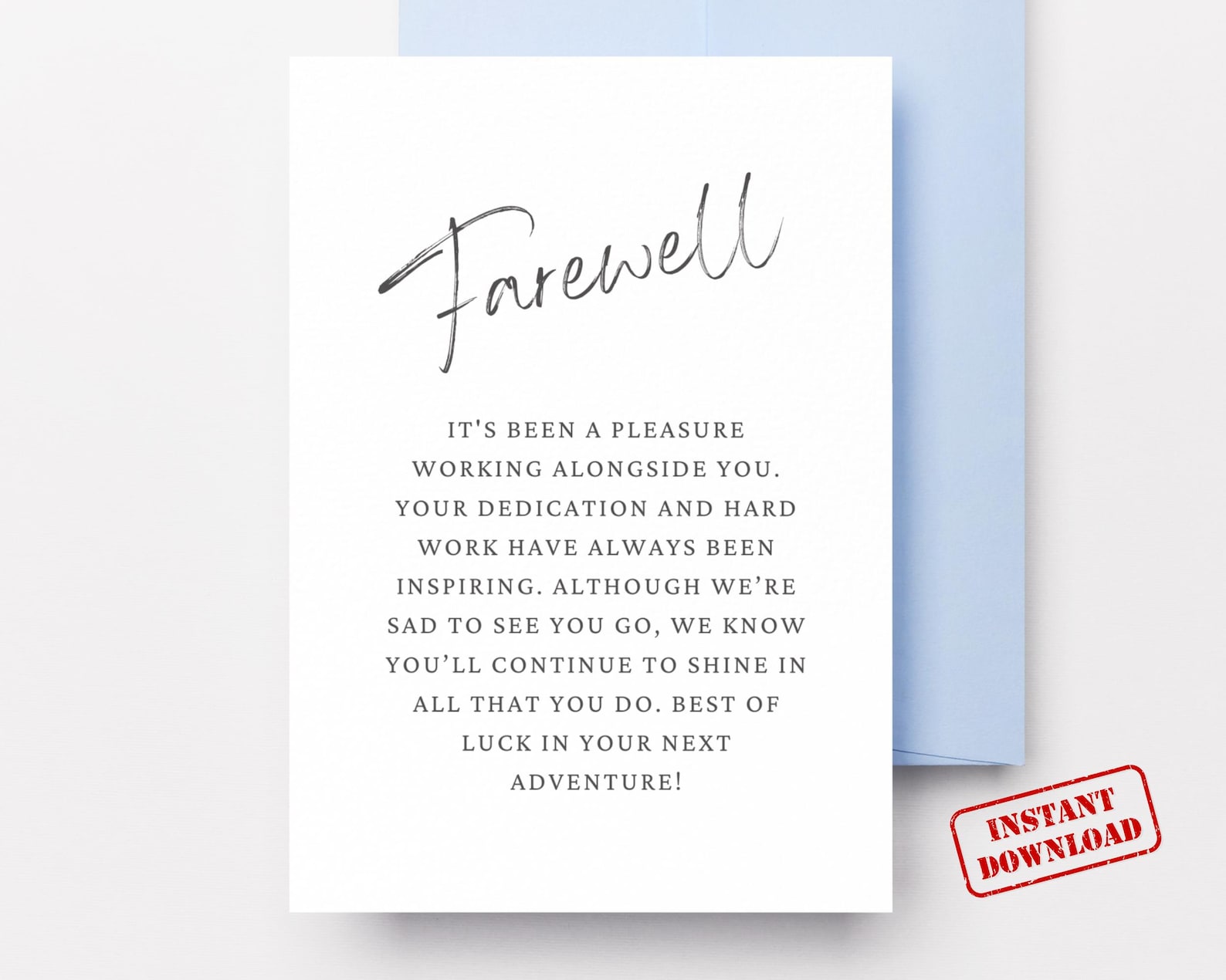 Printable Going Away Card for Coworker - Printable Goodbye Card ...
