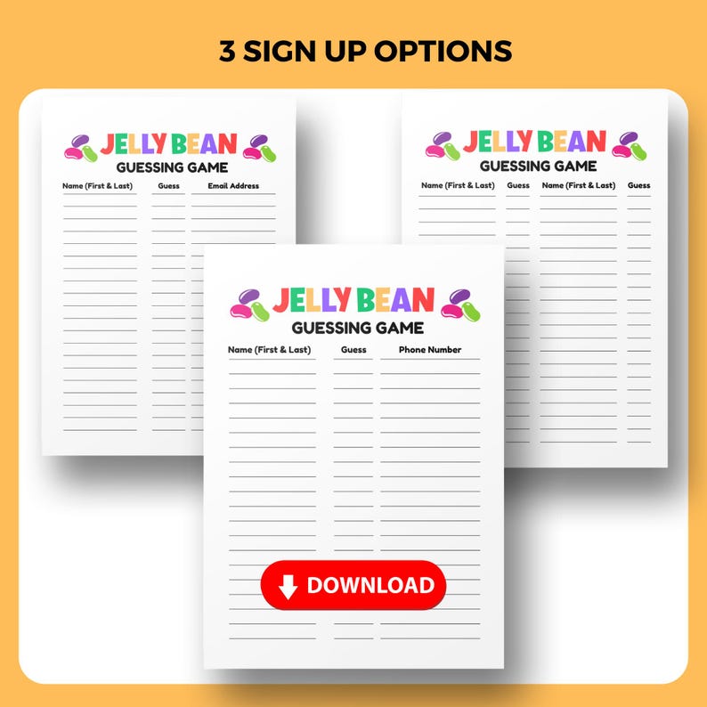 Jelly Bean Guessing Game: Easter Party Printable (instant Download) - Etsy