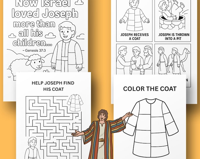 Joseph and His Brothers, Joseph and Coat of Many Colors, Printable ...
