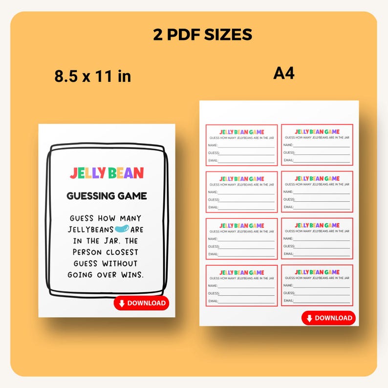 Jelly Bean Guessing Game: Easter Party Printable (instant Download) - Etsy