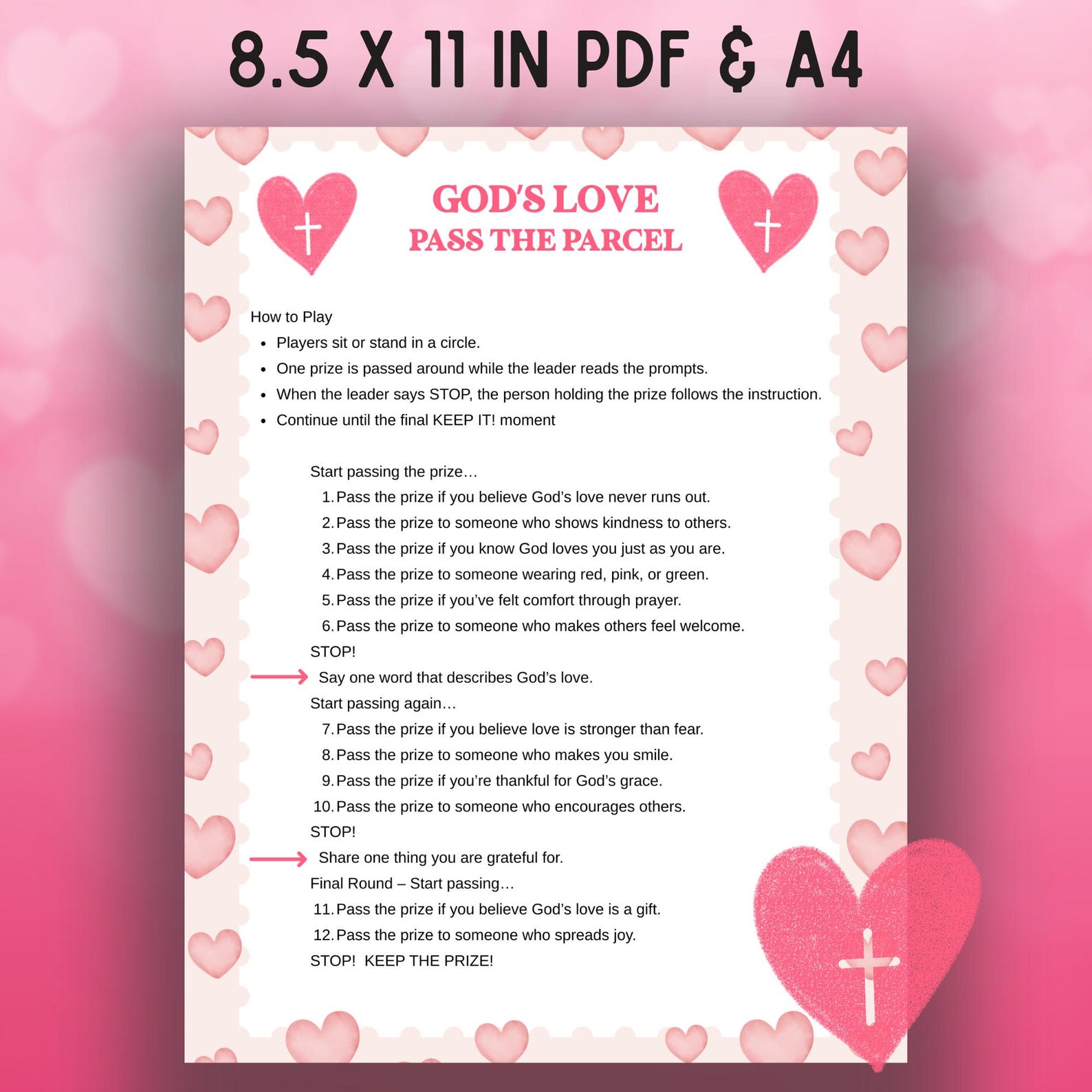 Gods Love Bible Trivia Game, Gods Love Game, Valentine’s Bible Trivia ...