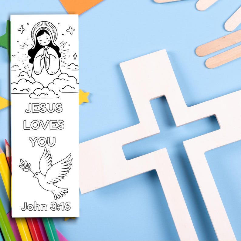 Bible Verse Coloring Bookmarks - Printable Kids Activity - Sunday ...