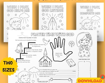 Prayer Mat Printable | Kid Bible Activity | 5 Finger Prayer | Sunday ...