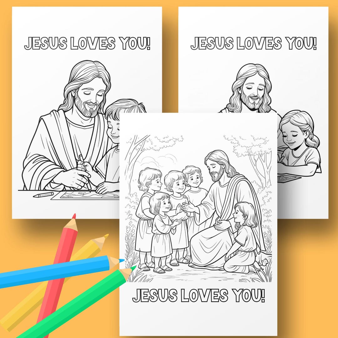 Jesus Loves You Coloring Page for Kids – Printable Sunday School ...