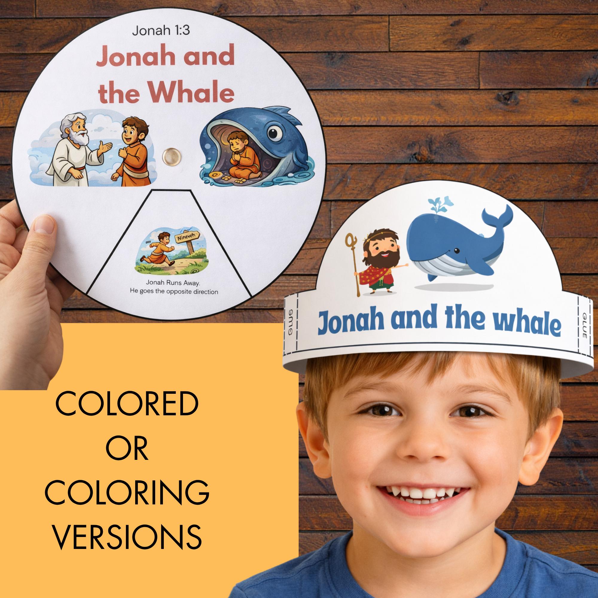 Jonah and the Whale Craft for Christian Kids, Homeschooling, Sunday ...